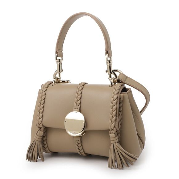 Chloe | Bags | Chloe Penelope Mini 2way Handbag Leather Argil Brown ...